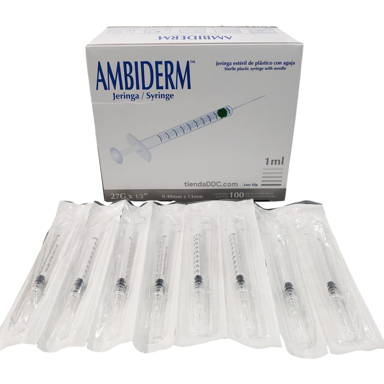 JERINGA 1 ML (27GX13MM) CAJA C/100, Gris | AMBIDERM