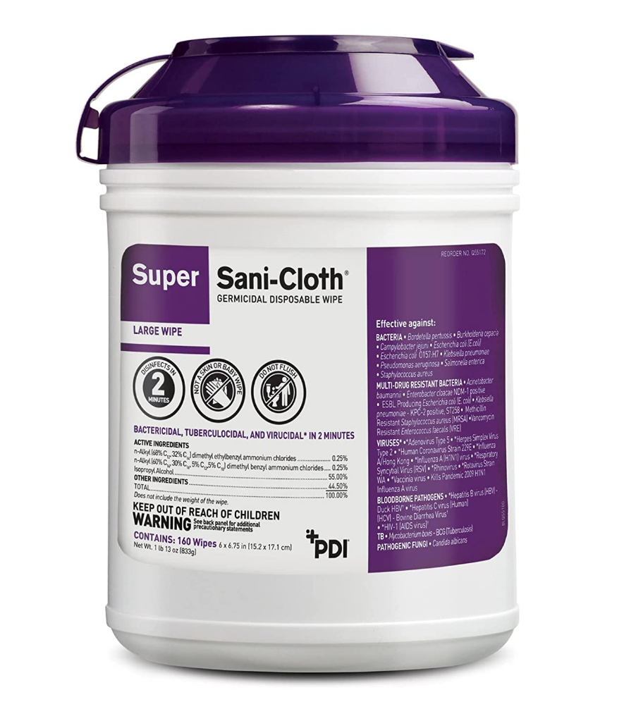 TOALLAS DESINFECTANTES SUPER SANI CLOTH | Tienda DDC