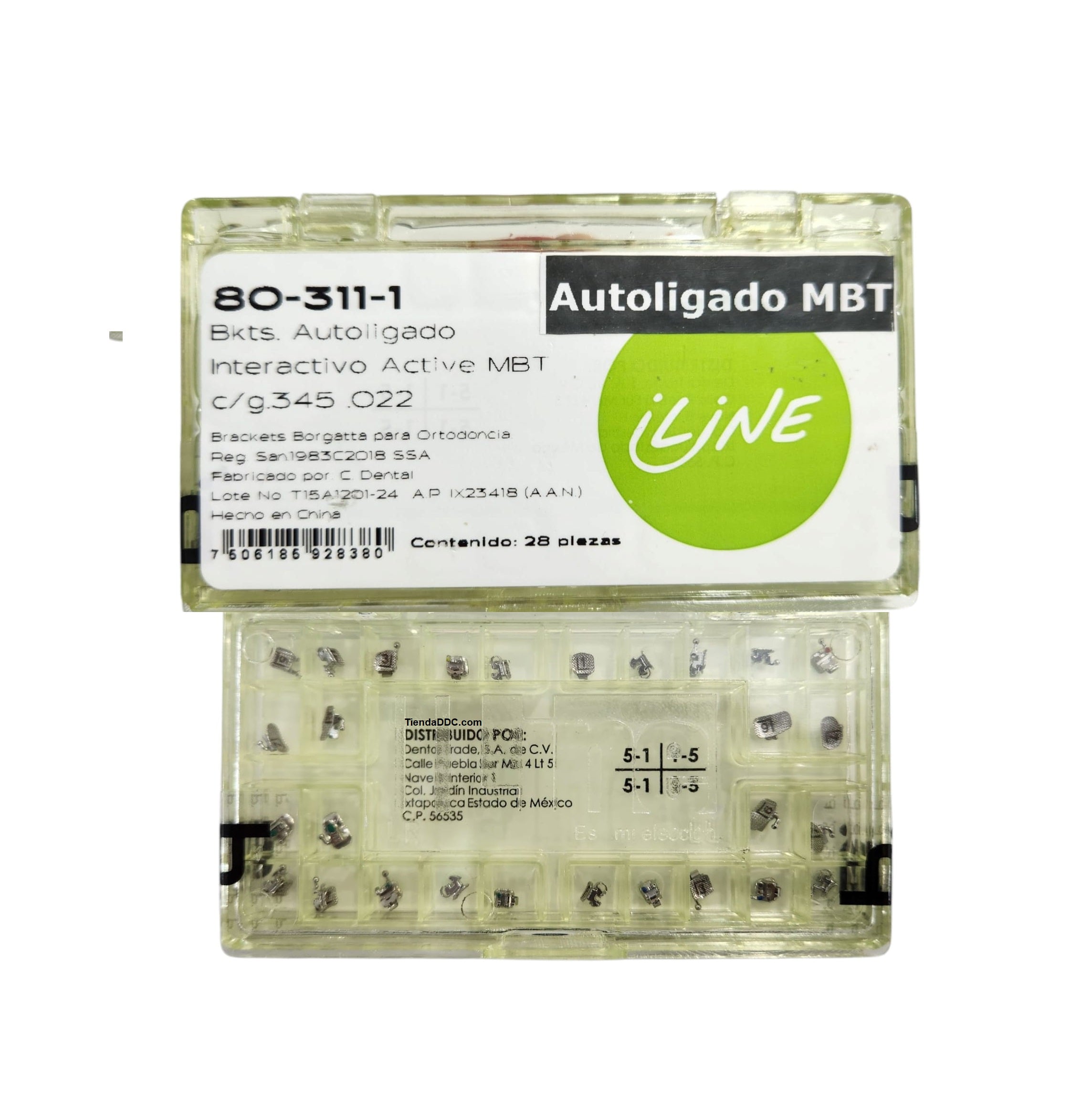 Brackets Iline Borgatta Autoligado C/ Tubos Mbt